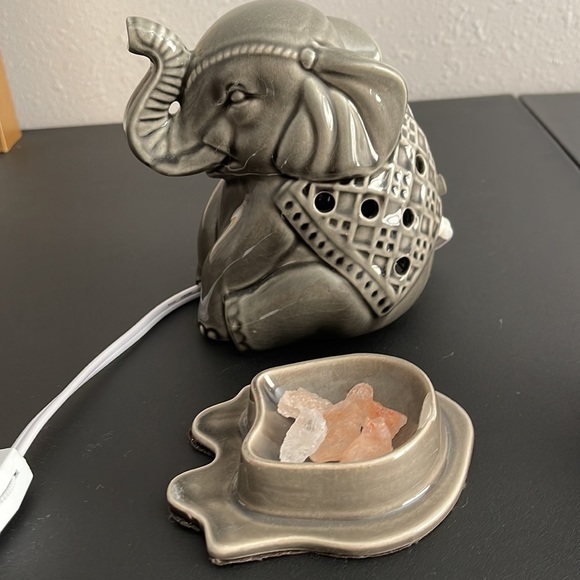 Accents | Elephant Wax Melt Warmer W Free Air Purifying Pink Himalayan ...